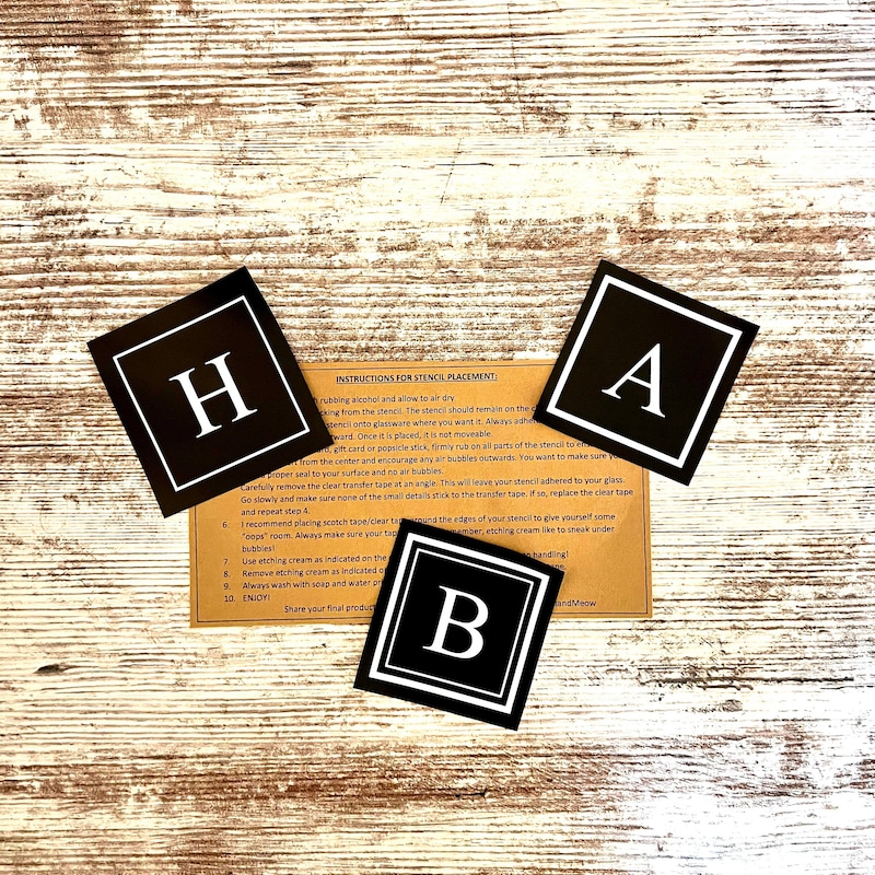 Etched Glass Decal - Etsy