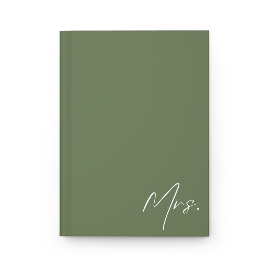 Sage Green, Hardcover Journal, Engagement Journal, Mrs. Journal ...