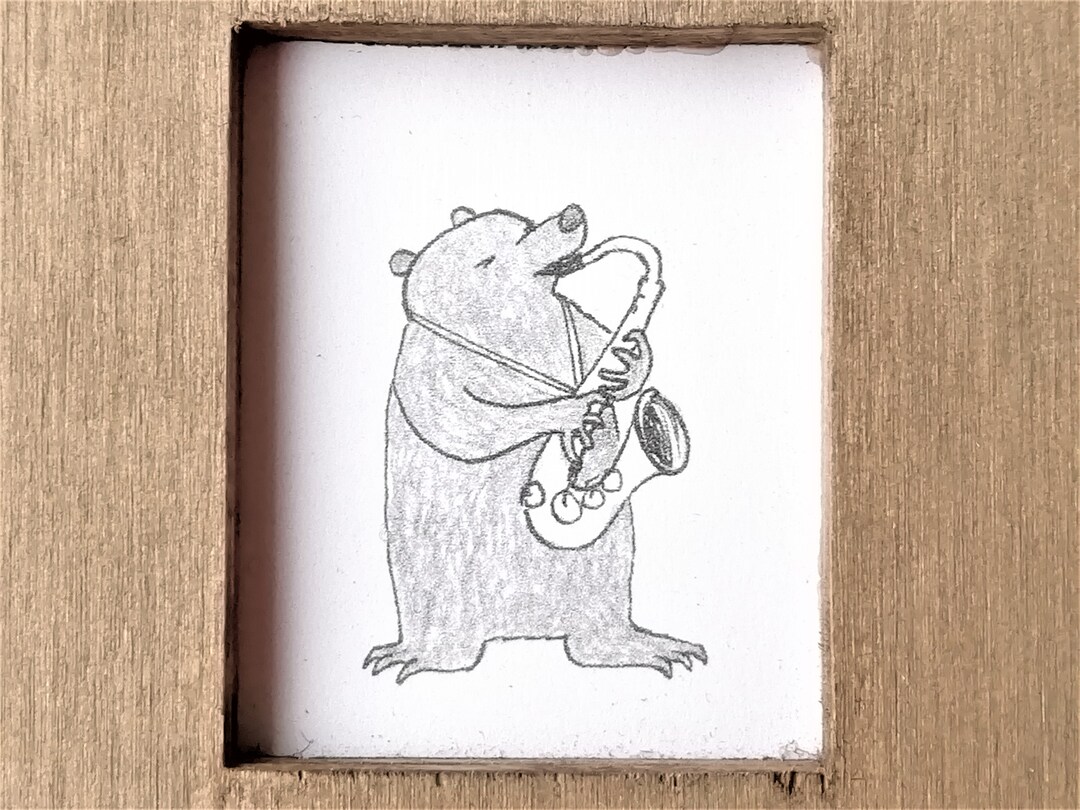 Very Small Drawing in a Wooden Frame - Etsy