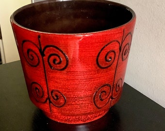 Large Red Planter - Etsy