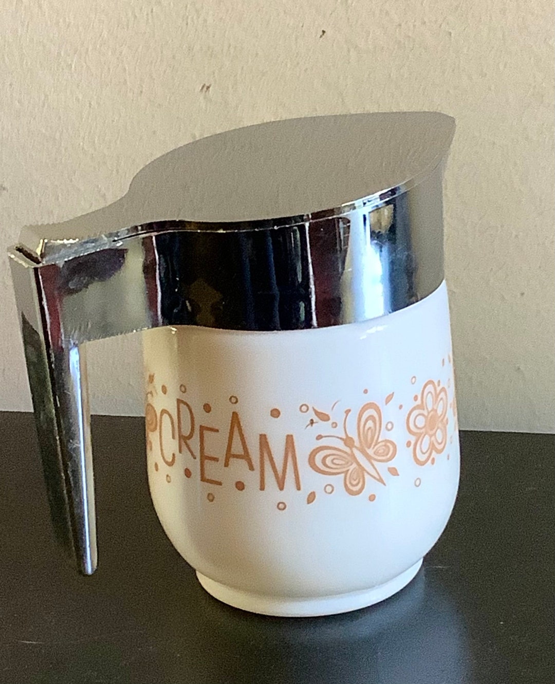 Milk Jug, Creamer, Made of Pyrex Glass With Hinged Lid, 60s - Etsy