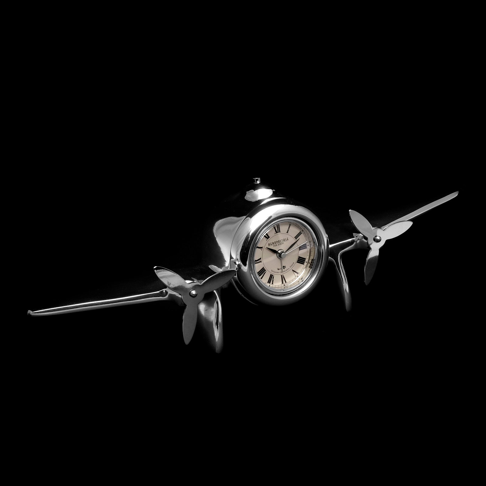 Home & Living Modern Propeller Quartz Metal Desk Clock Black Dial ...