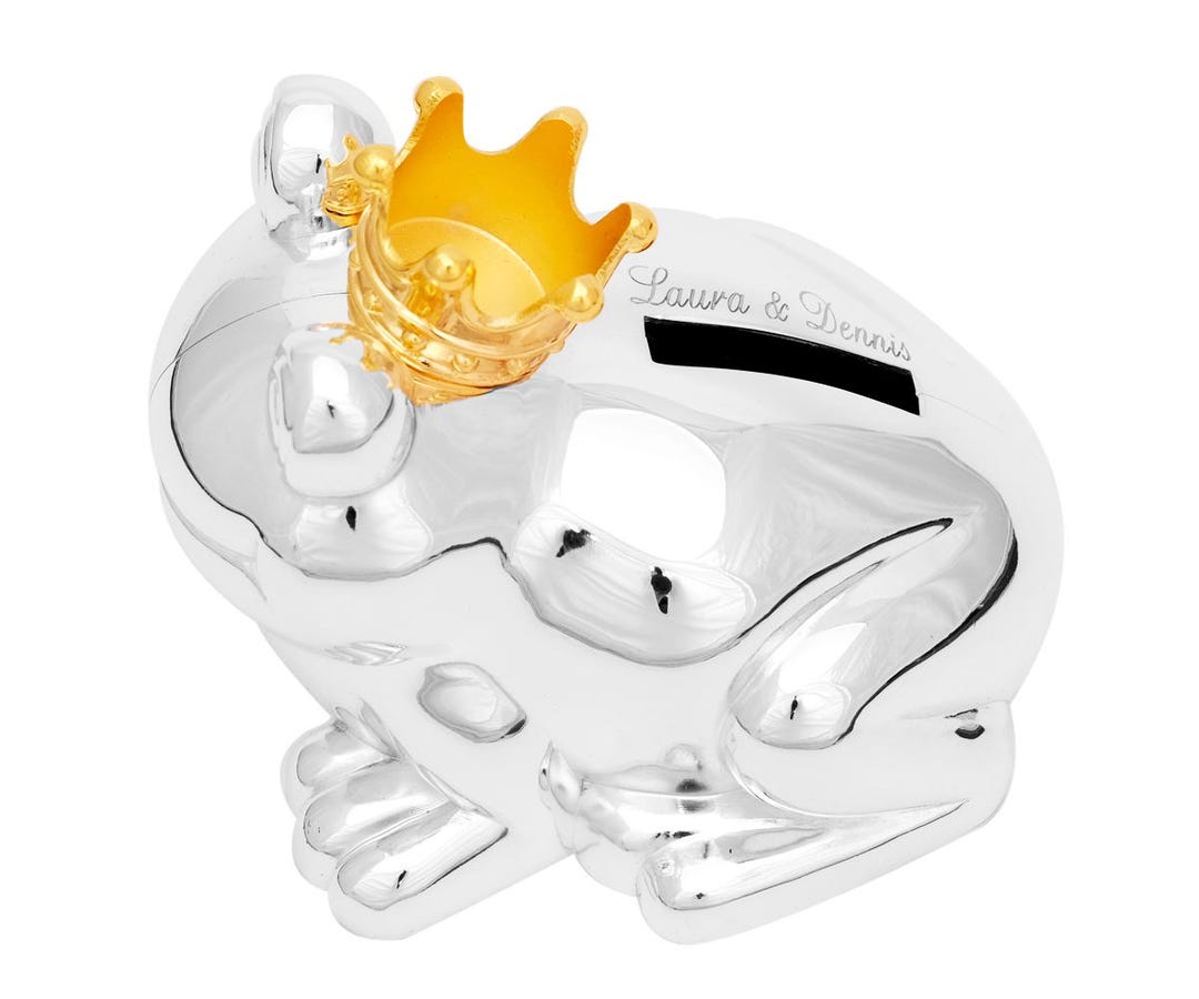 Money Box Frog Prince for Children Frog With Crown Silver-plated ...