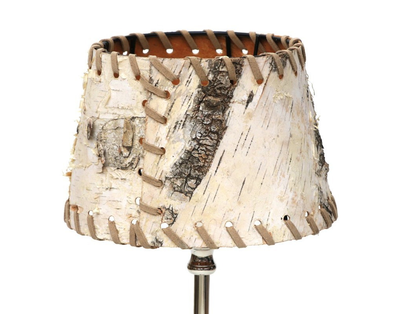 Table Lamp Table Lamp Lampshade Lamp Birch Tree Bark Wood - Etsy