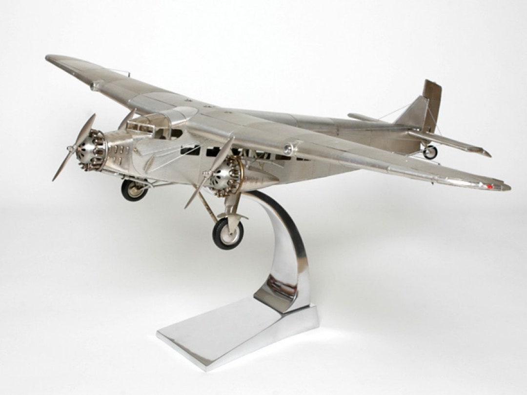 Model Aircraft Ford Trimotor Aircraft Model Metal Stand Model on Stand ...