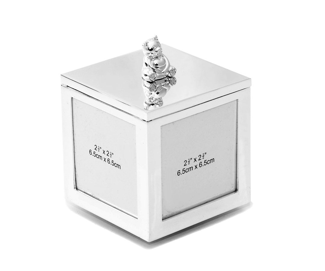 Photo Box With Music Box Silver Plated Tarnish-proof Rotating Memory ...