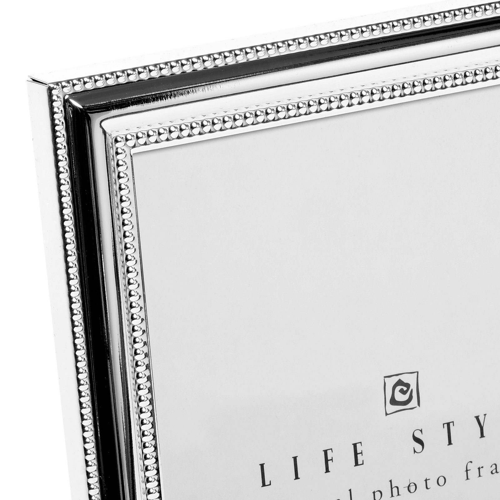 Picture frame photo frame silver plated curved edge beaded | Etsy