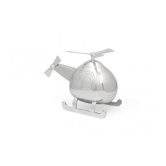 Silver Aeroplane Money Box