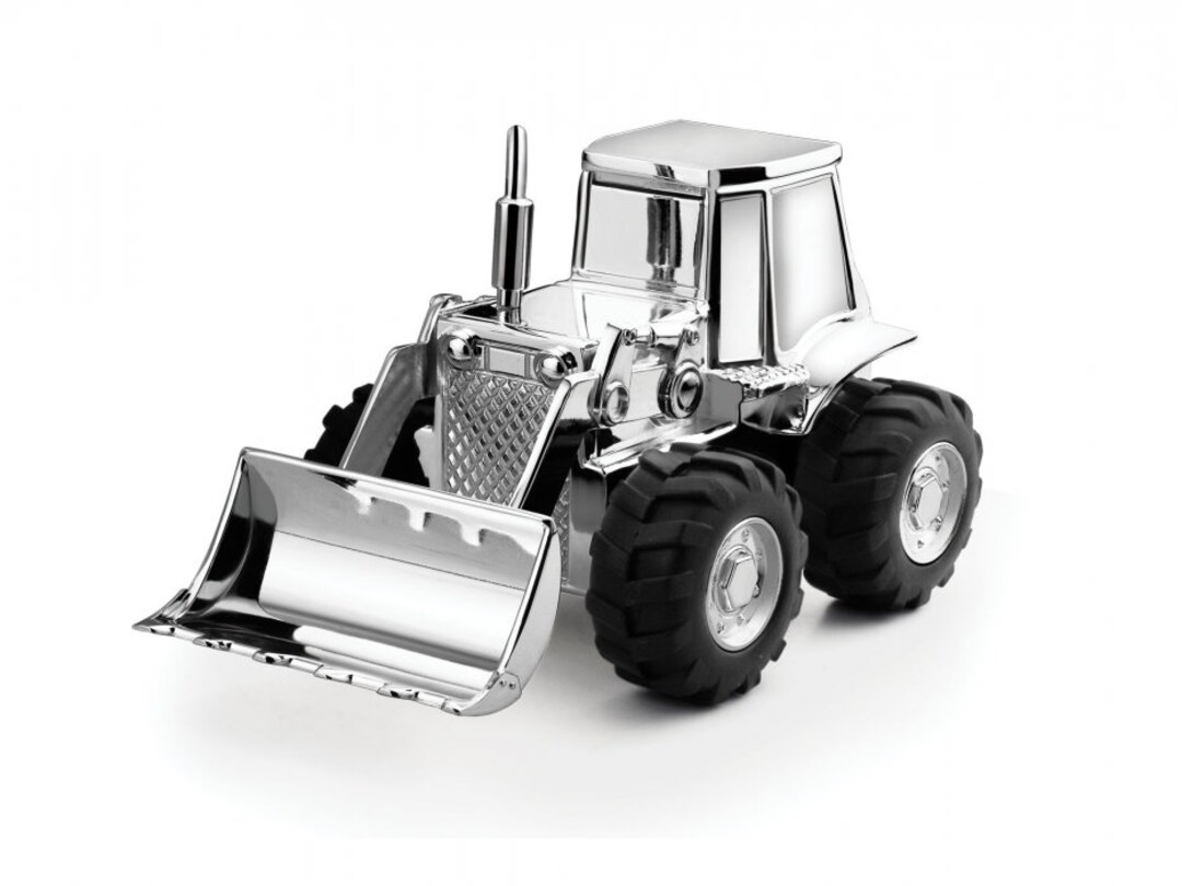 Construction Vehicle Piggy Bank Silver-plated Tarnish-proof Excavator ...