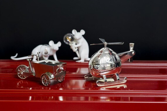 Silver Aeroplane Money Box