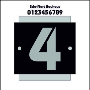 Exclusive 3D House Number **small Single** Brushed Stainless Steel ...