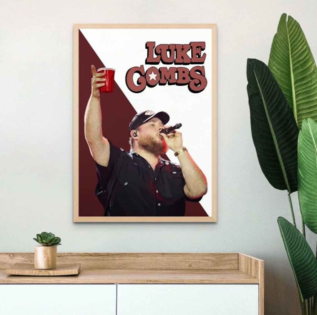 Luke Combs Art Print | Country Music | Music Print | Portrait | A1 A2 ...