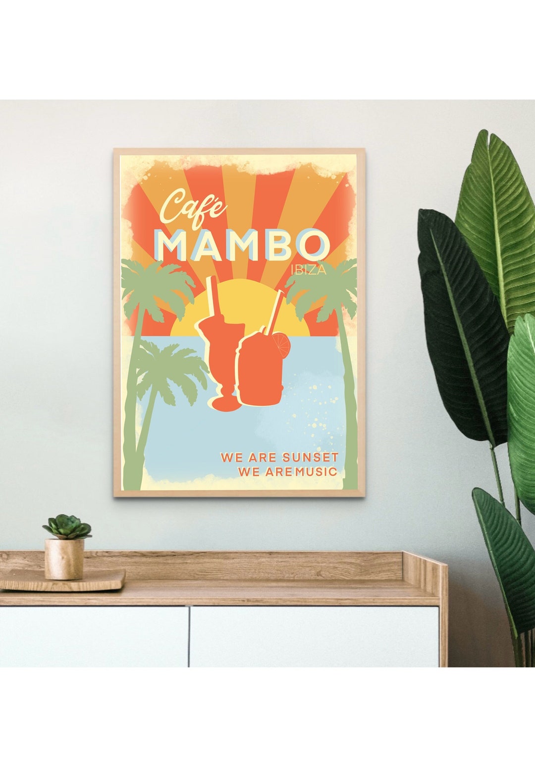 Ibiza Cafe Mambo Art Print | Travel Poster | Ibiza Music Art | Retro - Etsy