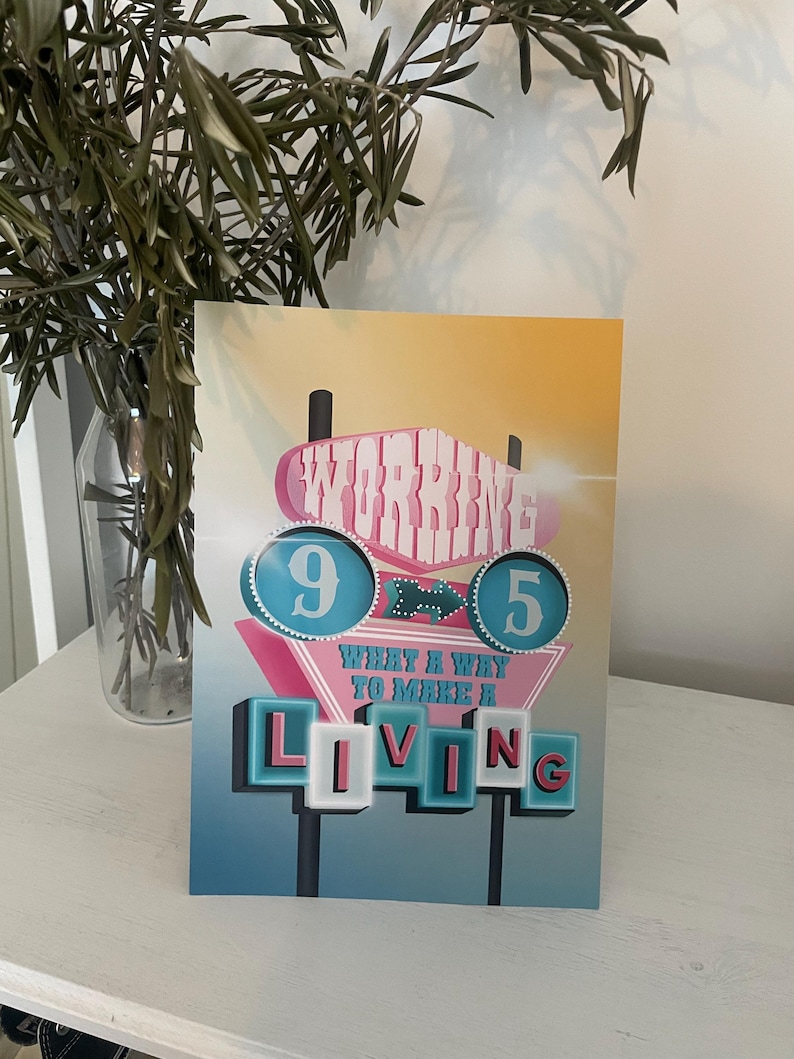 Dolly Parton Inspired 9-5 | Country Music Print| Country Music | Lyrics ...