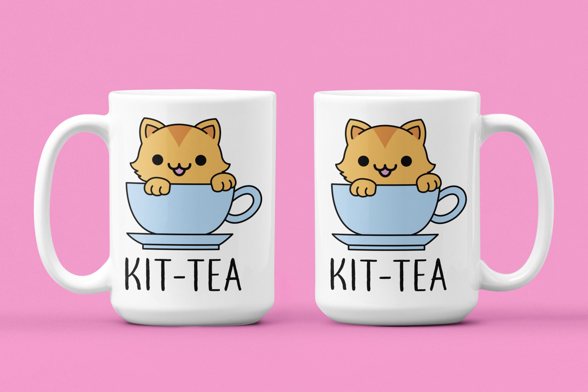 Cat Mug Kitten Mug Cat Lover Gift Funny Cat Mug Kit-tea | Etsy