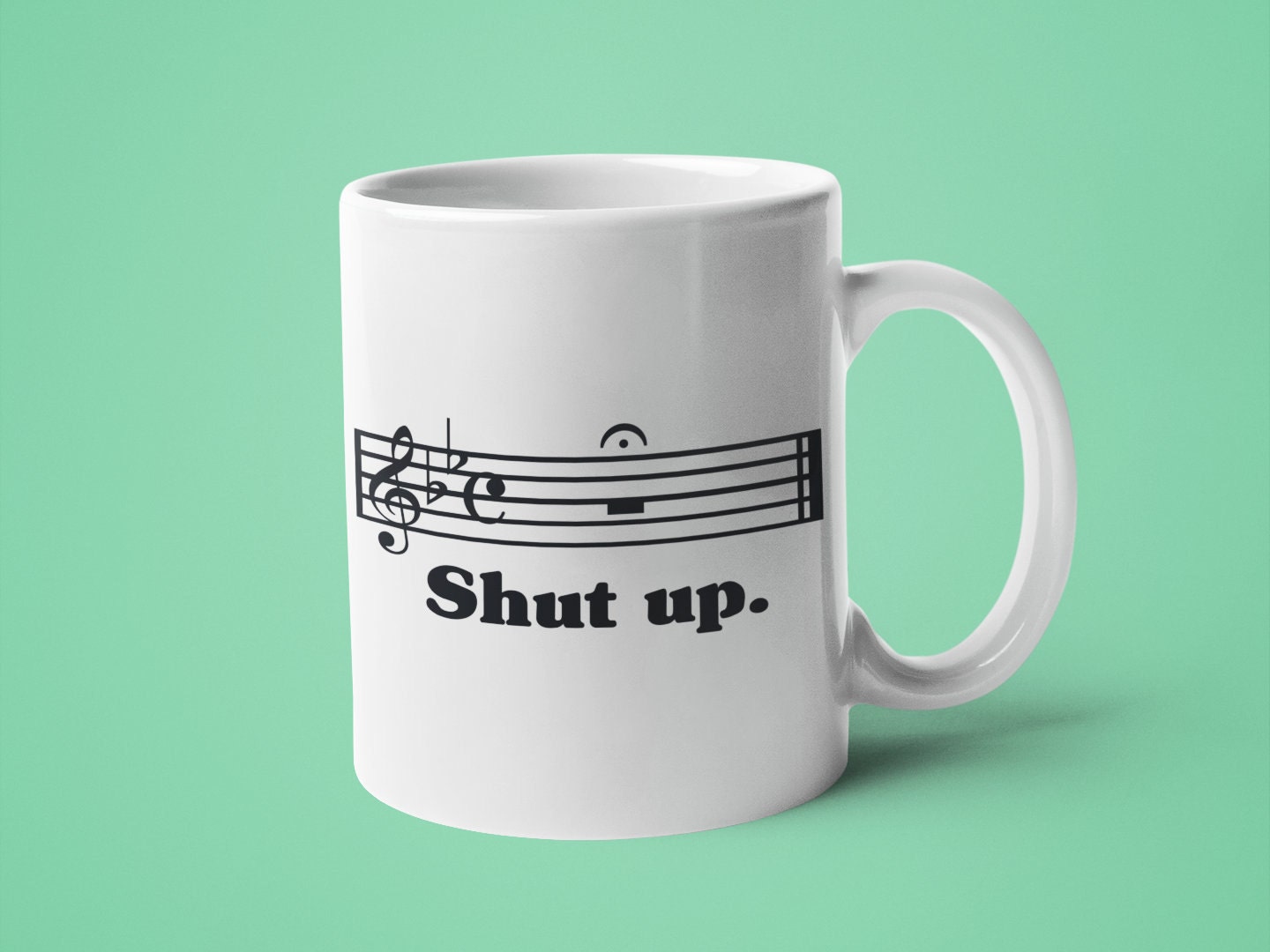 Music Mug Music Teacher Gift Music Gift Shut Up | Etsy