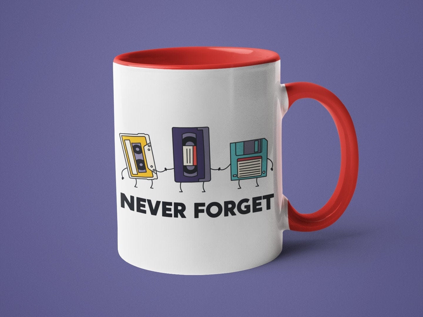 Retro Mug 90's Gift 80's Gift Never Forget | Etsy