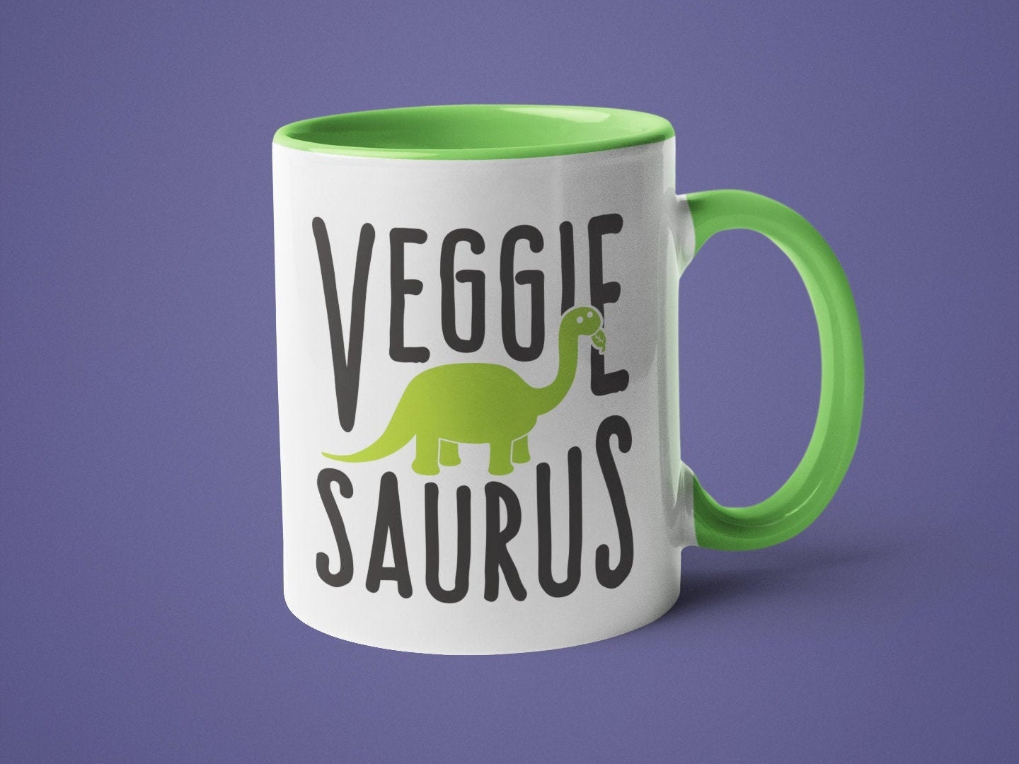 Vegetarian Mug Veggiesaurus Funny Vegetable Mug Vegan Mug - Etsy