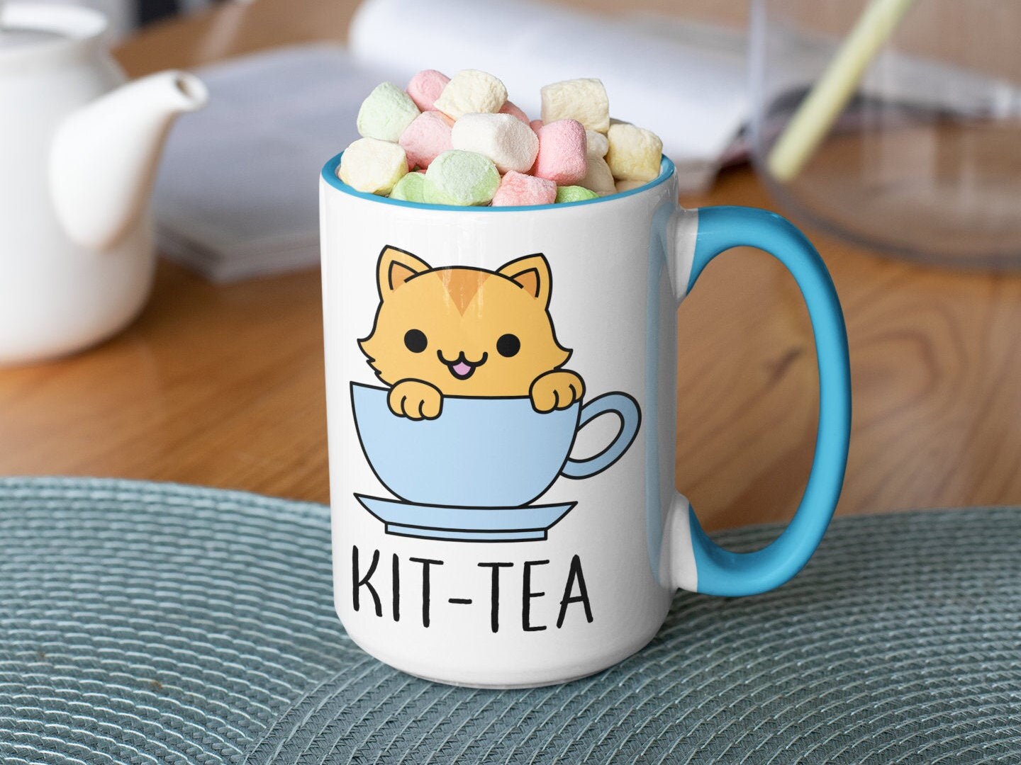 Cat Mug Kitten Mug Cat Lover Gift Funny Cat Mug Kit-tea | Etsy