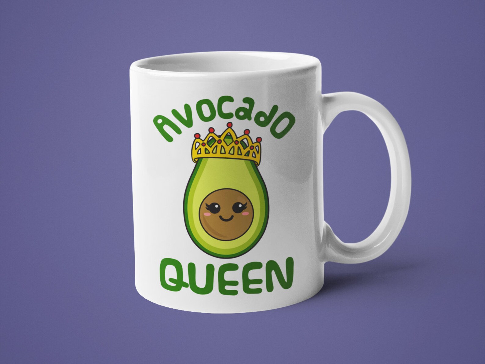 Avocado Queen Coffee Mug, Cute Foodie Gift - Etsy