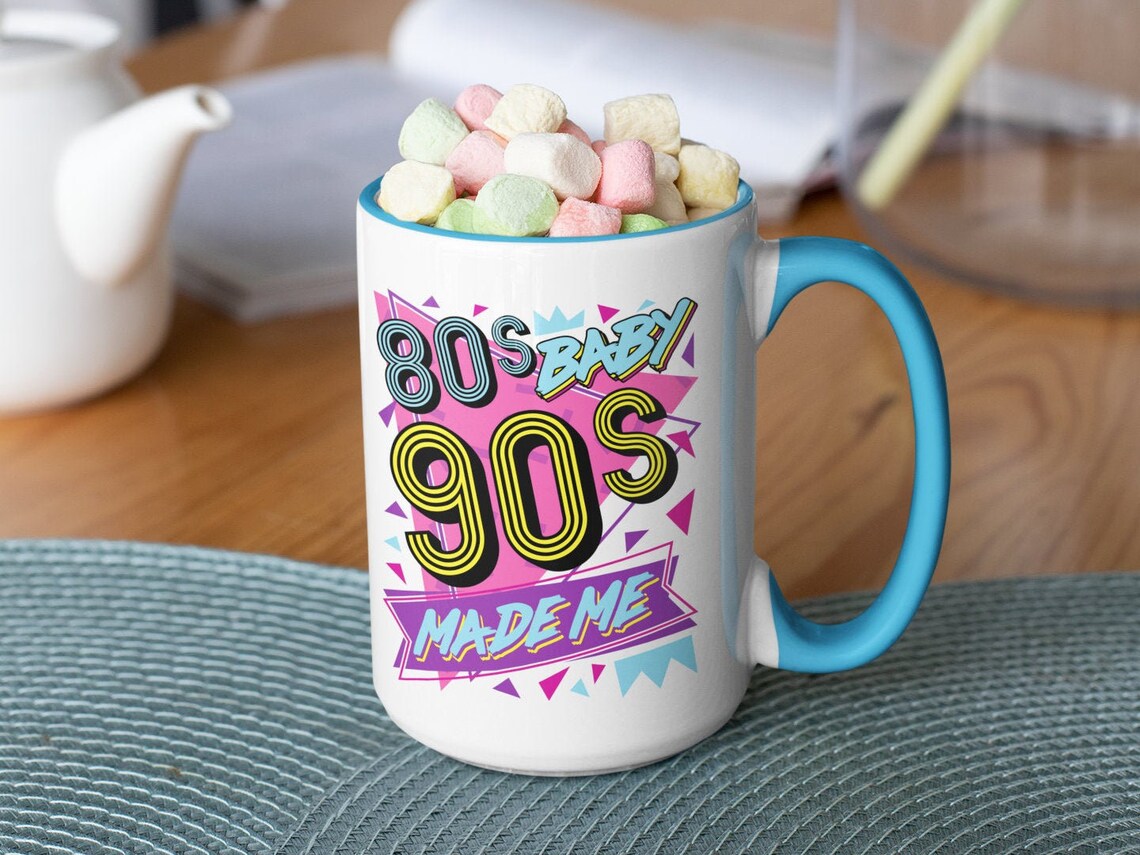 80s 90s Mug 80s Baby 90s Made Me Retro Mug Funny Coffee | Etsy