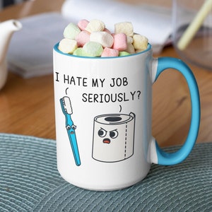Funny Mug, Joke Mug, Gift for Boss, Mug for Coworker, I Hate My Job - Etsy
