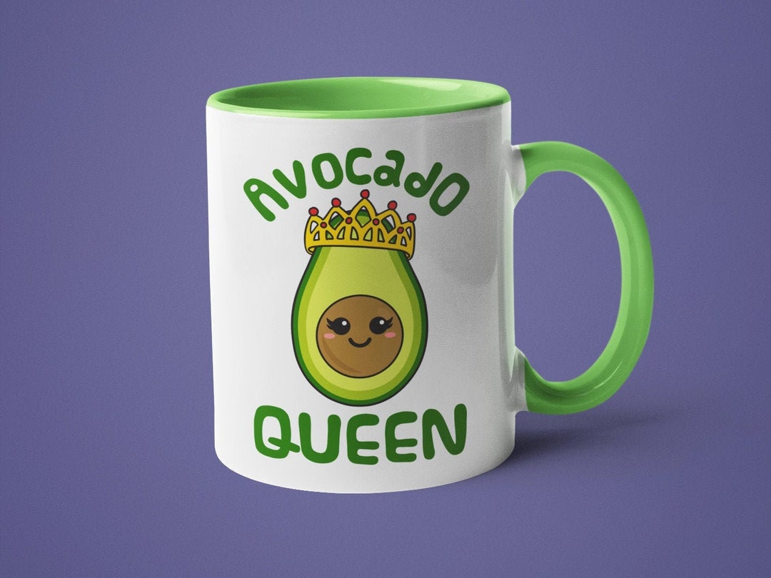 Avocado Queen Coffee Mug, Cute Foodie Gift - Etsy