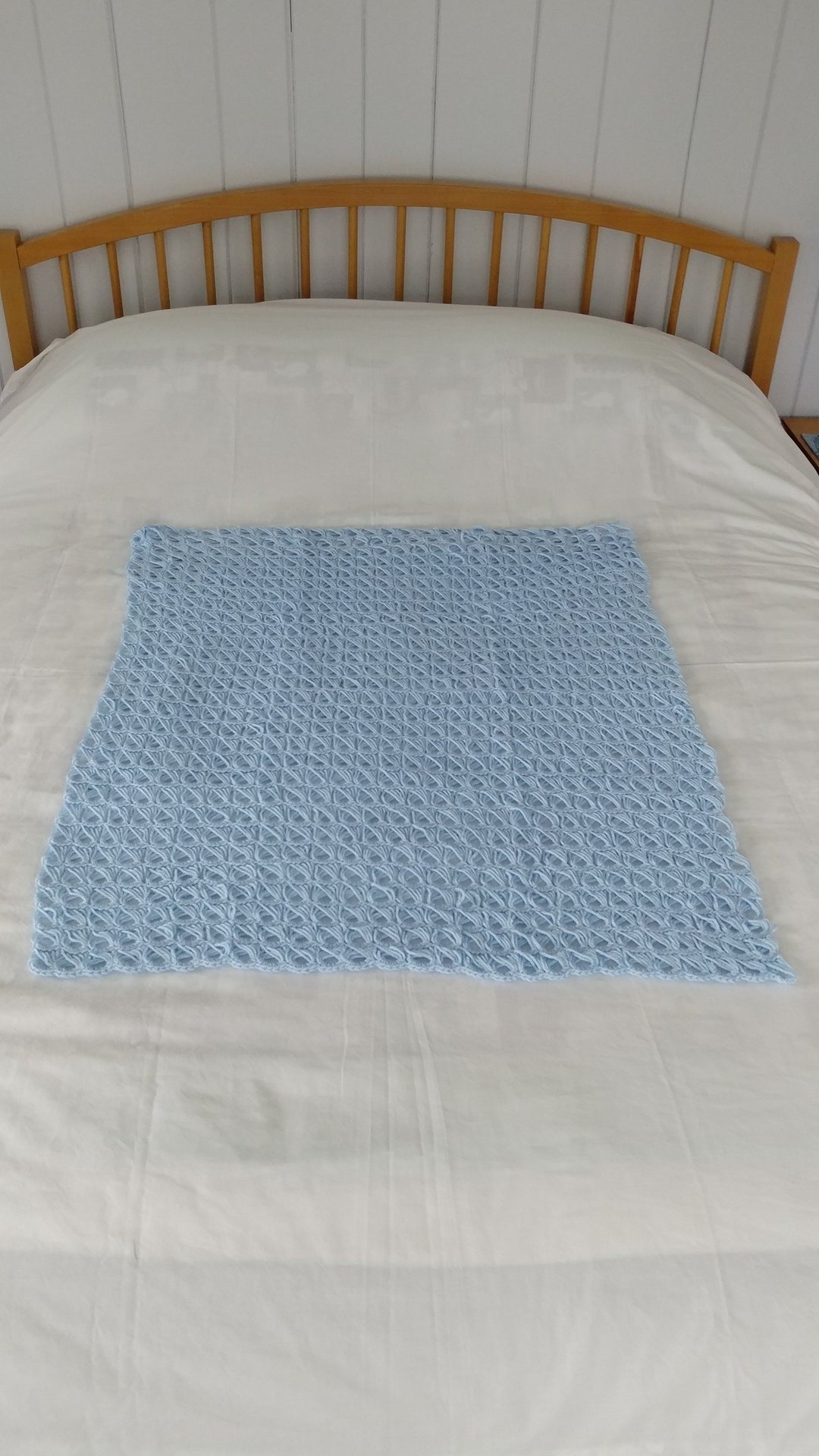 Blue Lacey Baby Blanket - Etsy