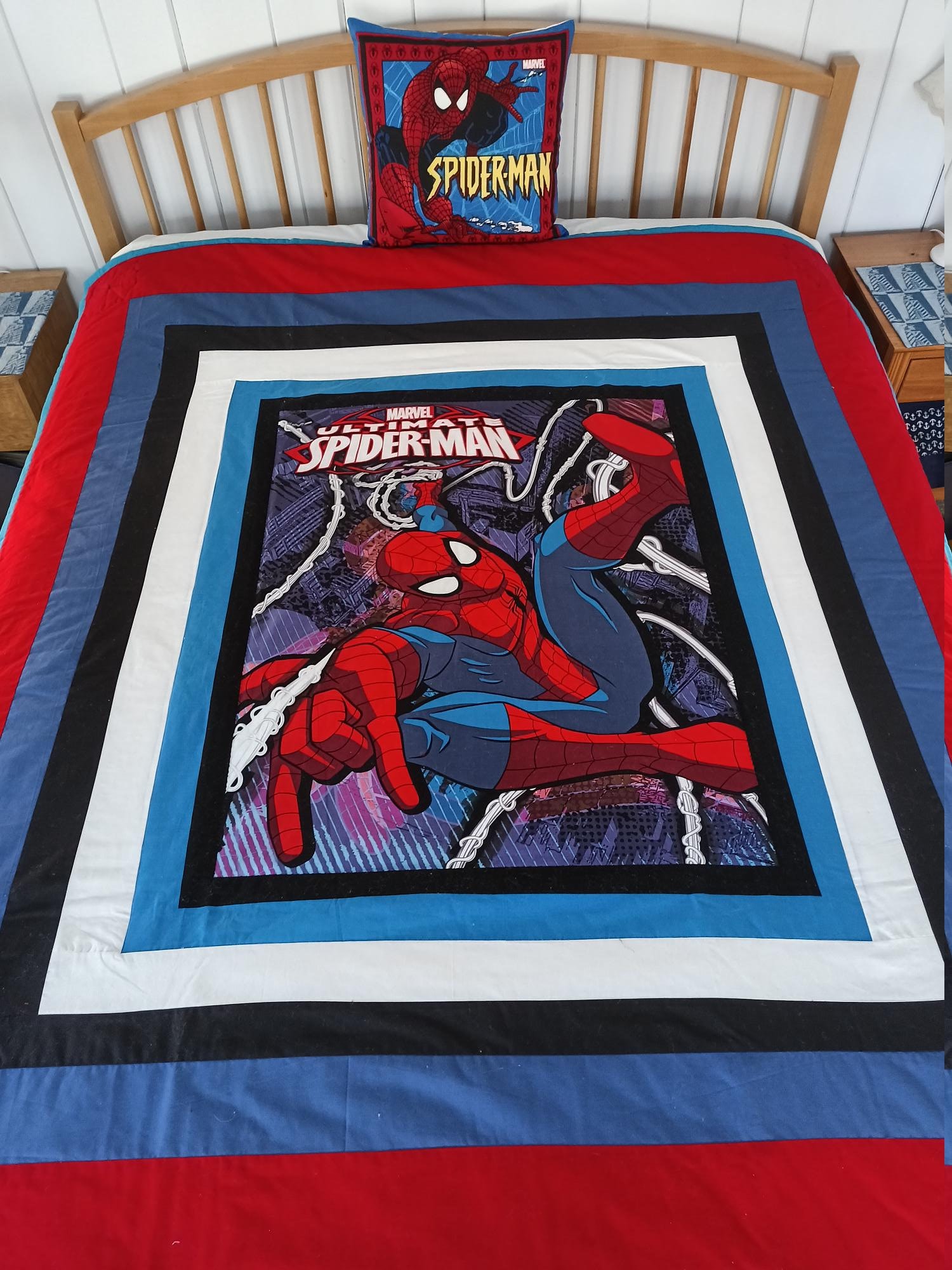 Spider-man Quilt and Pillow - Etsy