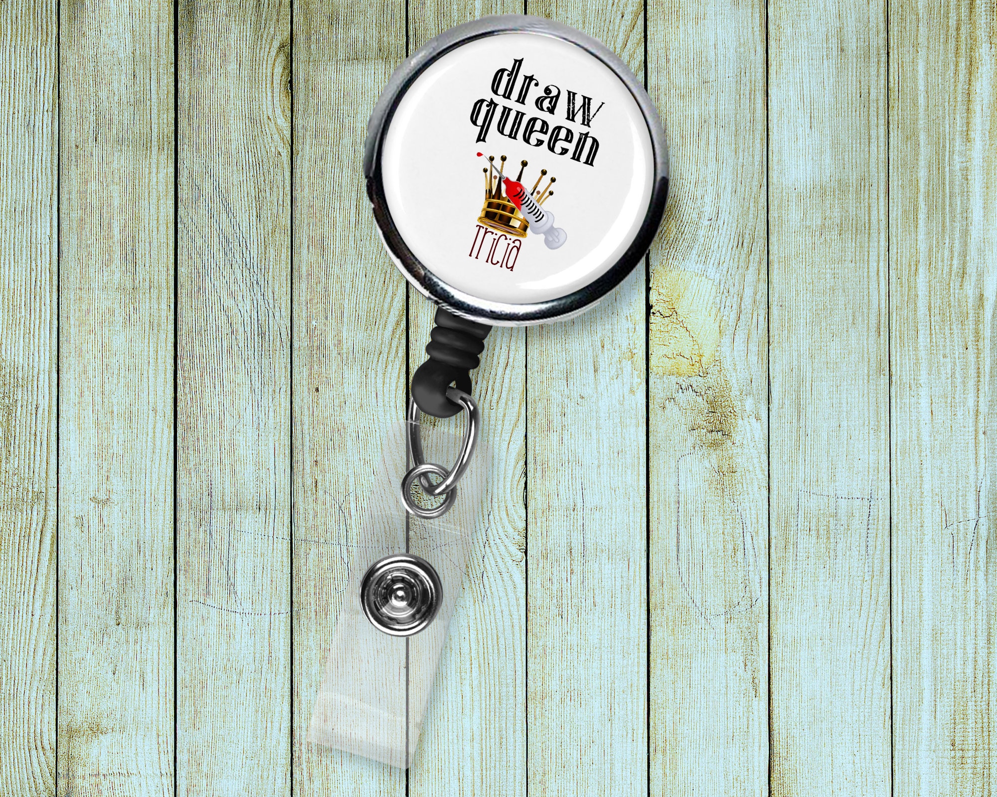 Phlebotomy Badge Reel Funny Gift for Nurse Draw Queen IV - Etsy