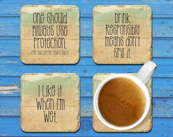 Funny Quote Coaster | Etsy