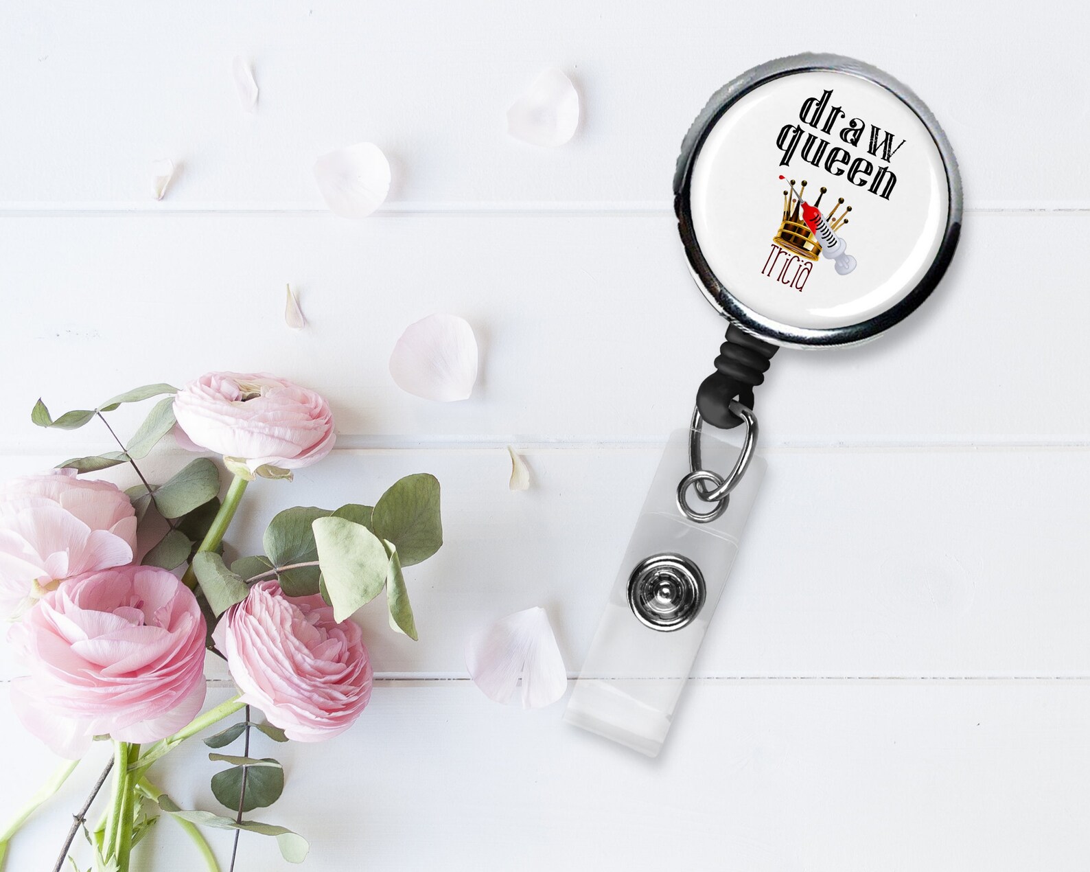 Phlebotomy Badge Reel Funny Gift for Nurse Draw Queen IV - Etsy