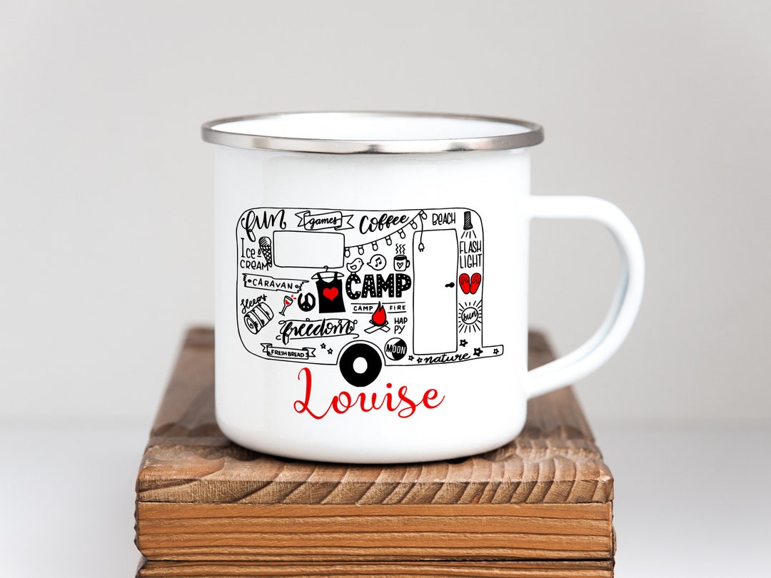 Camping Word Art Mug Camper Subway Art Coffee Cup Gift for - Etsy