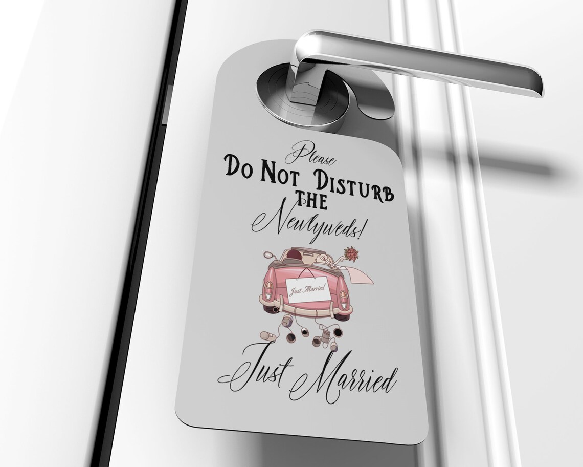 Honeymoon Just Married Door Hanger Sign Do Not Disturb Etsy