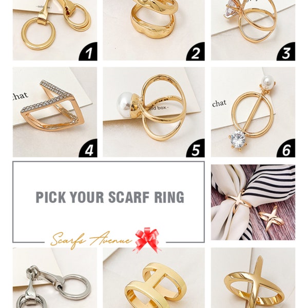 Silver Scarf Rings - Etsy