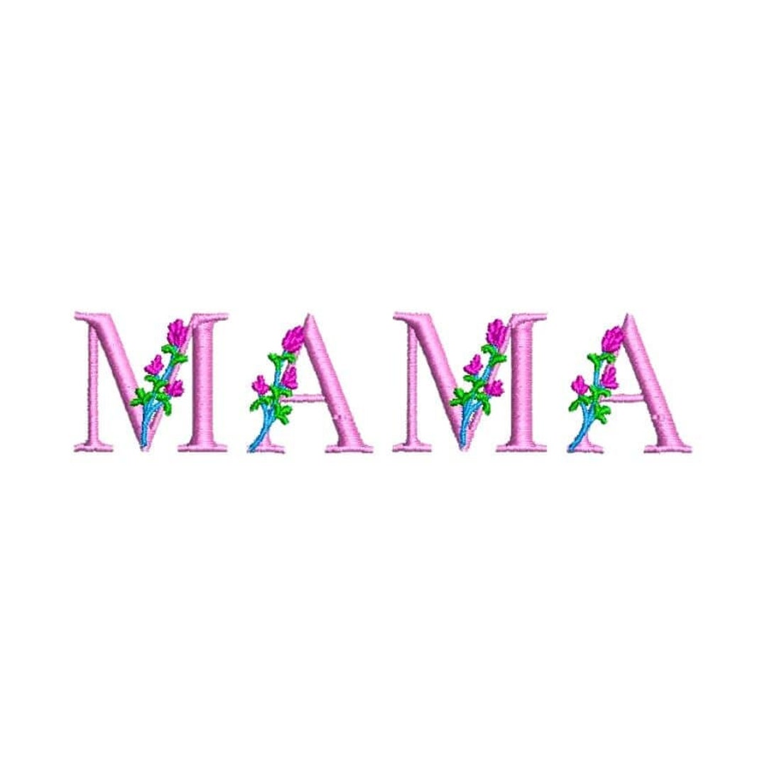 Word MAMA Sayings Embroidery Designs, Happy Mother's Day Machine ...