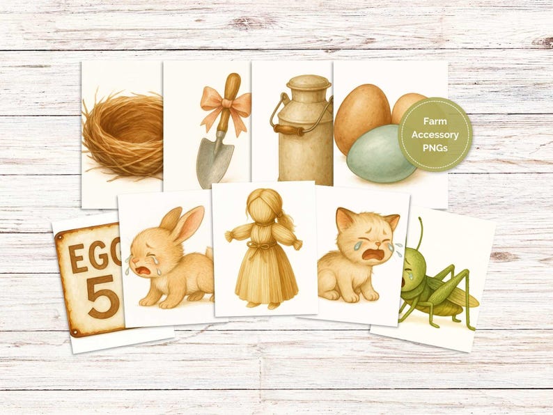 Vintage Farm Baby Clipart | Crying Baby Animal Costume Stickers ...