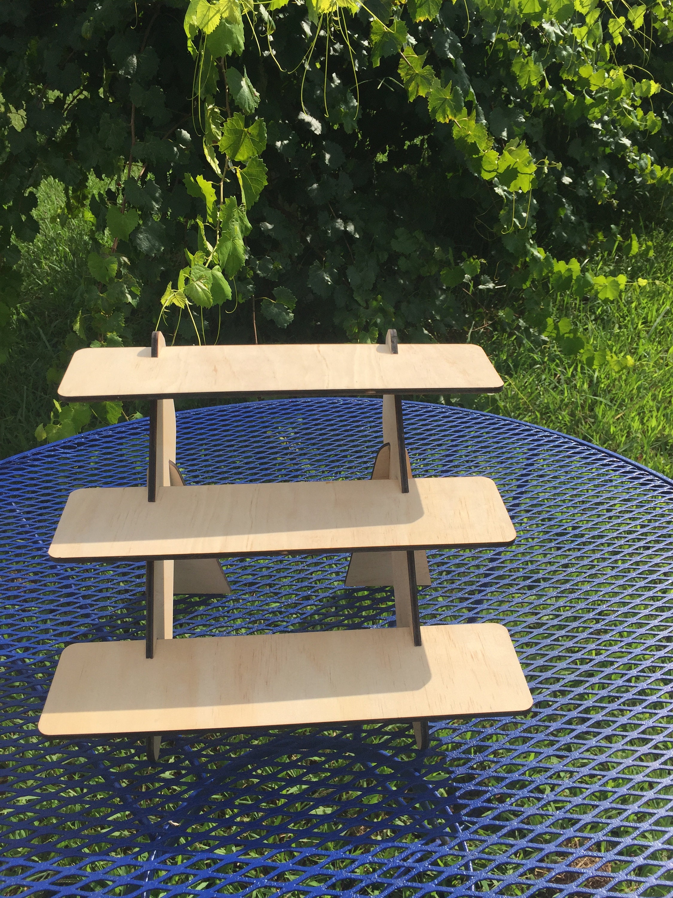 Three Tiered Wooden Display Shelves - Etsy