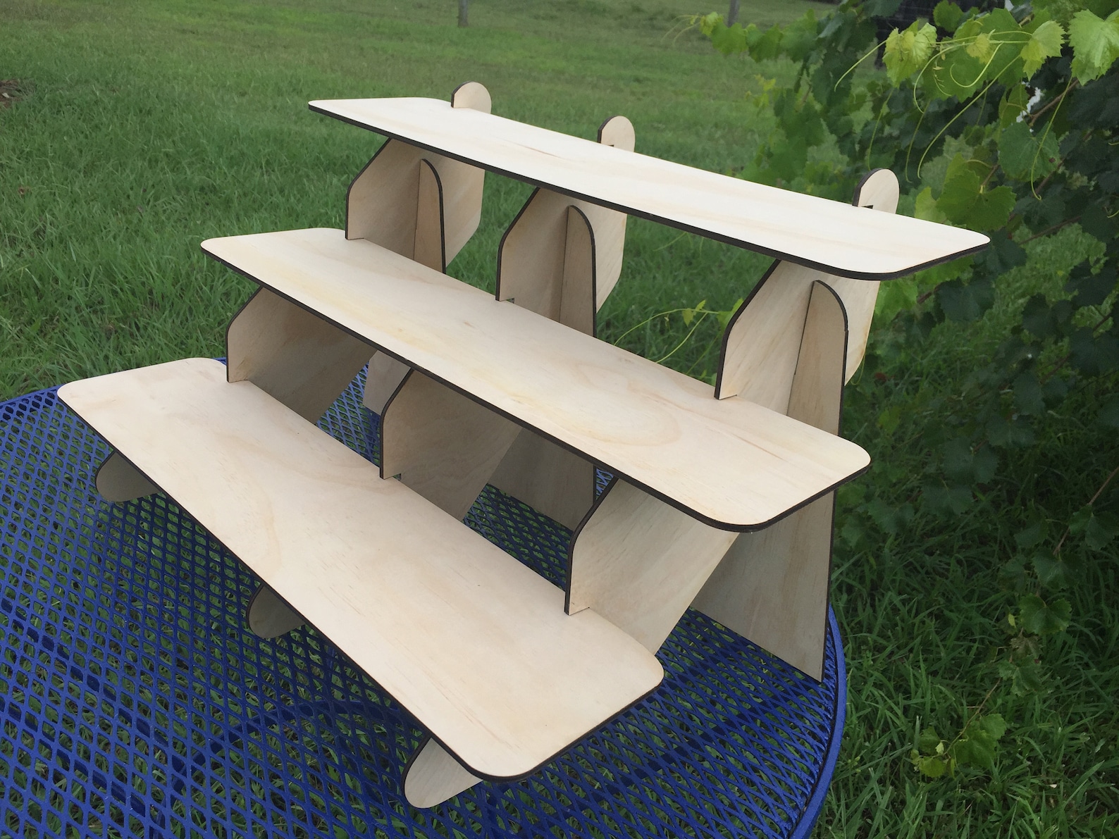 Extra Support Three Tier Wooden Shelf - Etsy