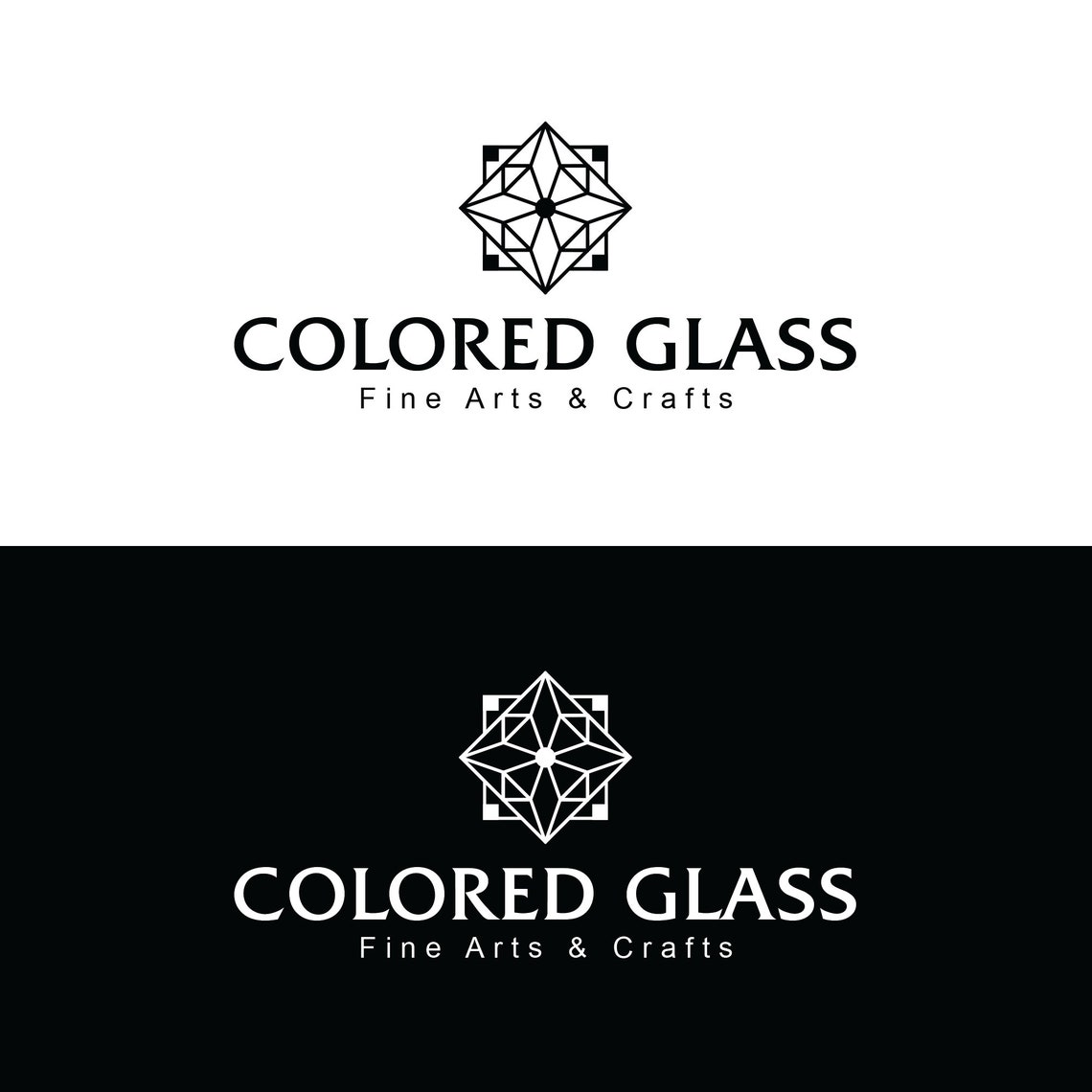 Colored Glass Logo. Stained Glass Logo Design. Stained Glass - Etsy