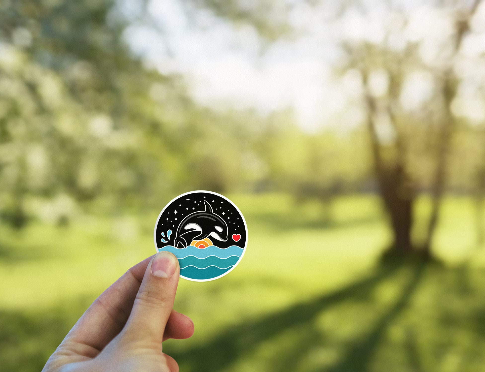 Orca Breaching Sticker. Orca Sticker. Killer Whale Sticker. Tilikum ...