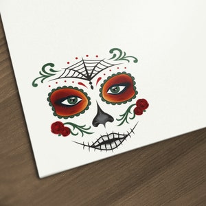 Day of the Dead Face Logo. Dia De Los Muertos Art. Day of the Dead ...