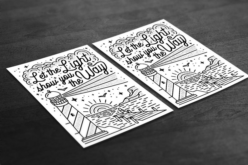 Let the Light Show You the Way Digital Print. Lighthouse - Etsy