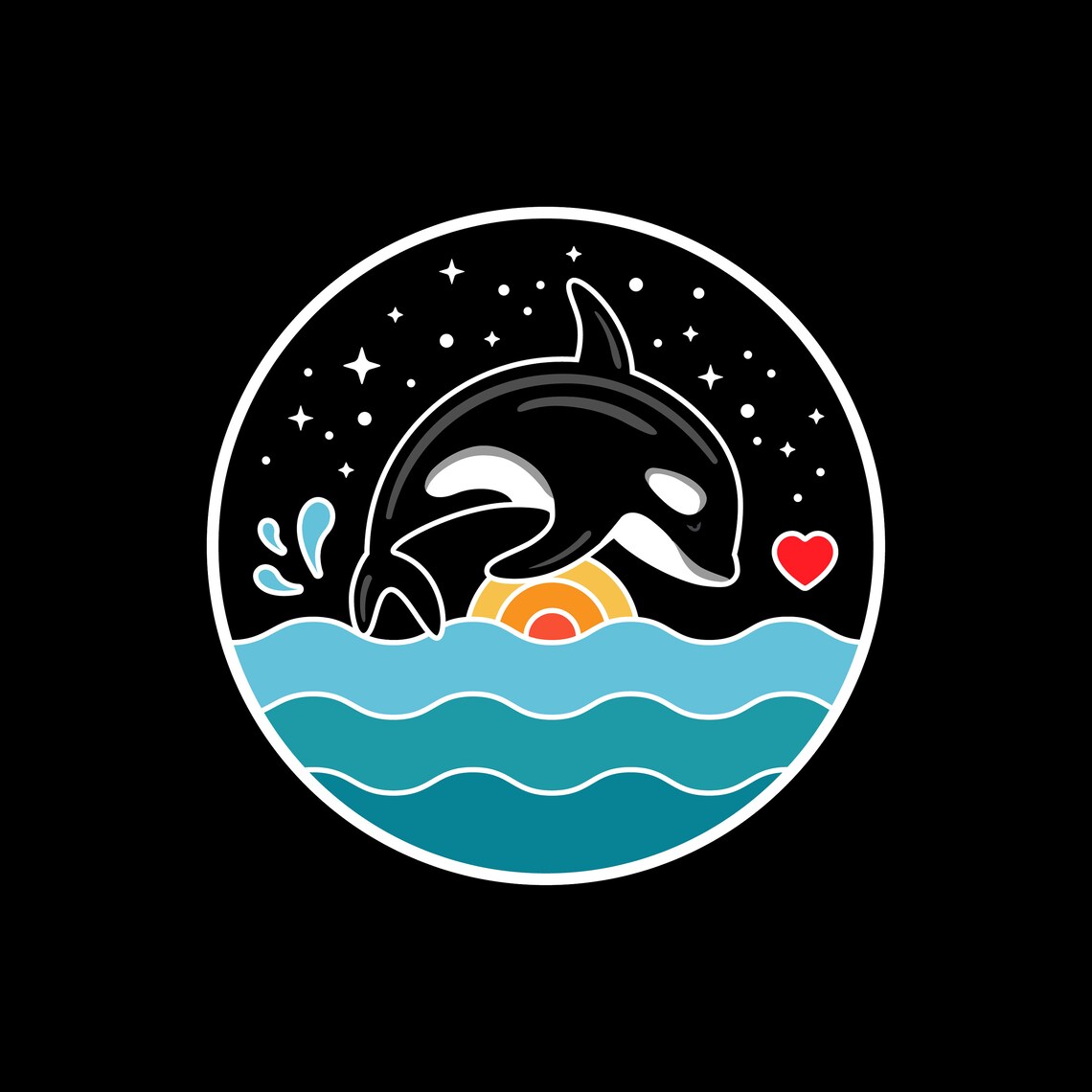 Orca Breaching Sticker. Orca Sticker. Killer Whale Sticker. Tilikum ...