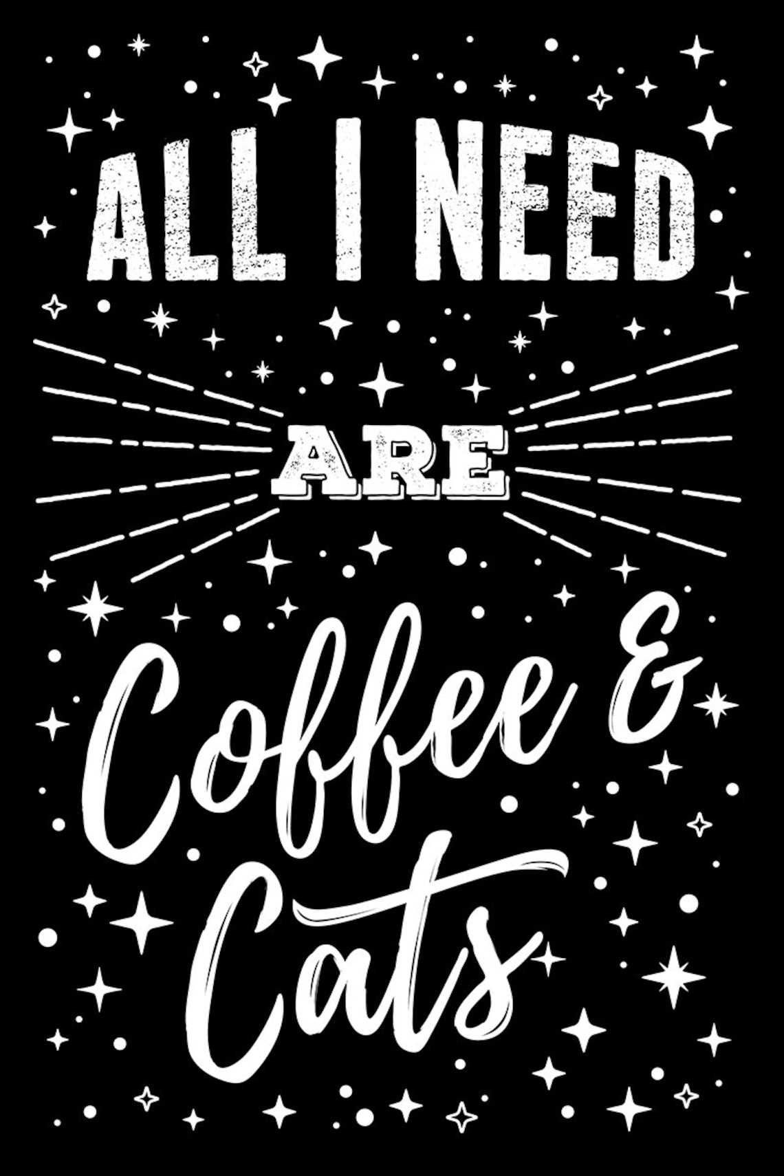 All I Need Are Coffee & Cats Magnet. Cat Magnet. Coffee Magnet. Cat ...