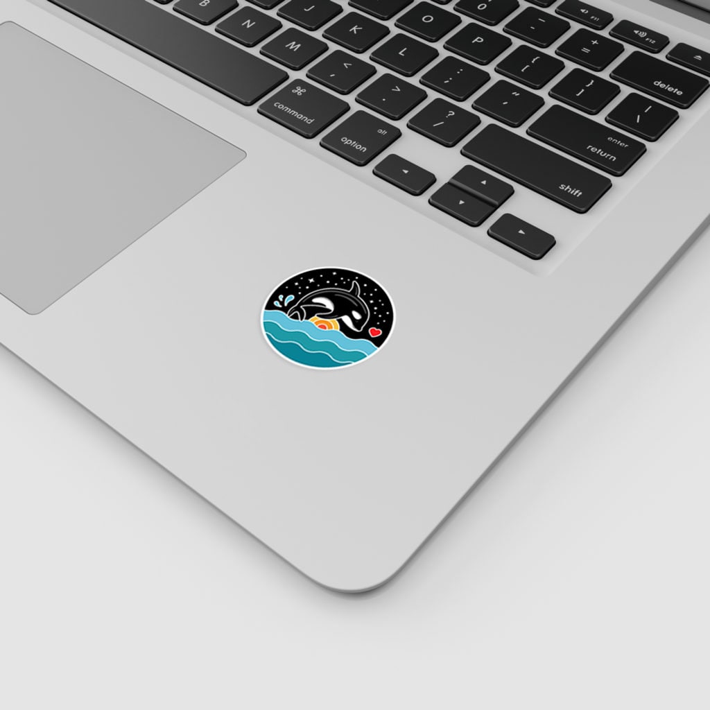 Orca Breaching Sticker. Orca Sticker. Killer Whale Sticker. Tilikum ...