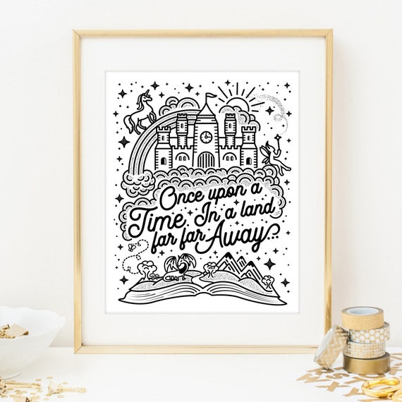 Once Upon A Time Digital Print. Once Upon a Time Art. | Etsy