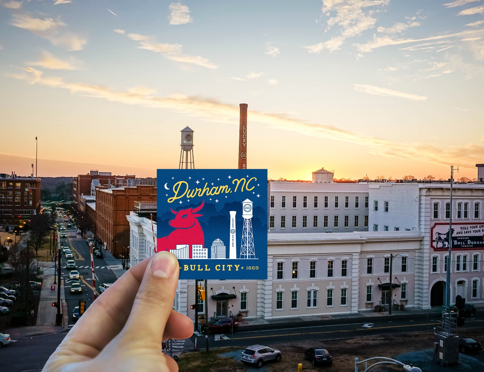 Durham Bull City Sticker. Durham NC Sticker. North Carolina Sticker ...