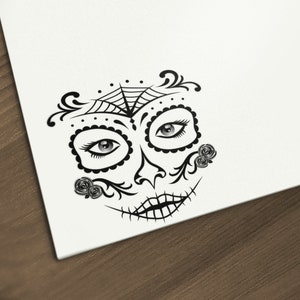Day of the Dead Face Logo. Dia De Los Muertos Art. Day of the Dead ...