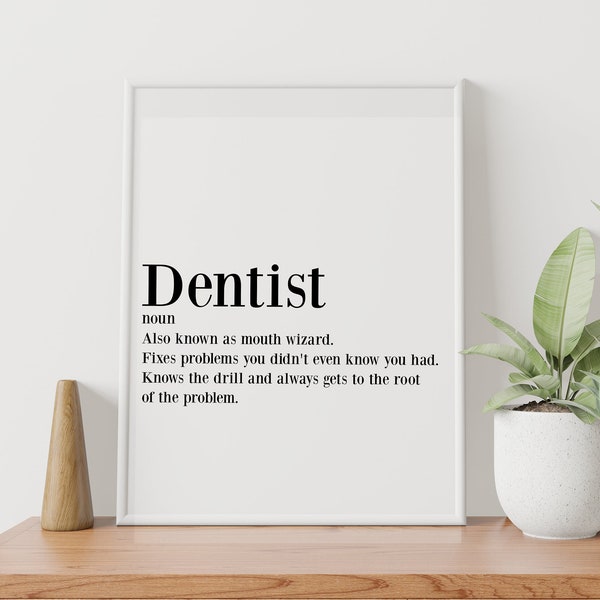 Dentist Poster - Etsy